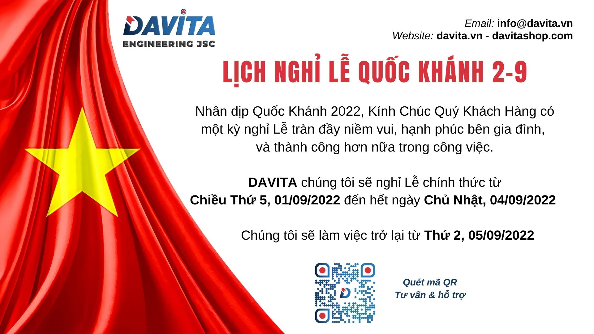 LỊCH NGHỈ QUỐC KHÁNH 2-9 | Davita.vn